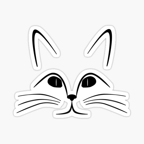 "Cat face" Sticker for Sale by Omaaa | Redbubble