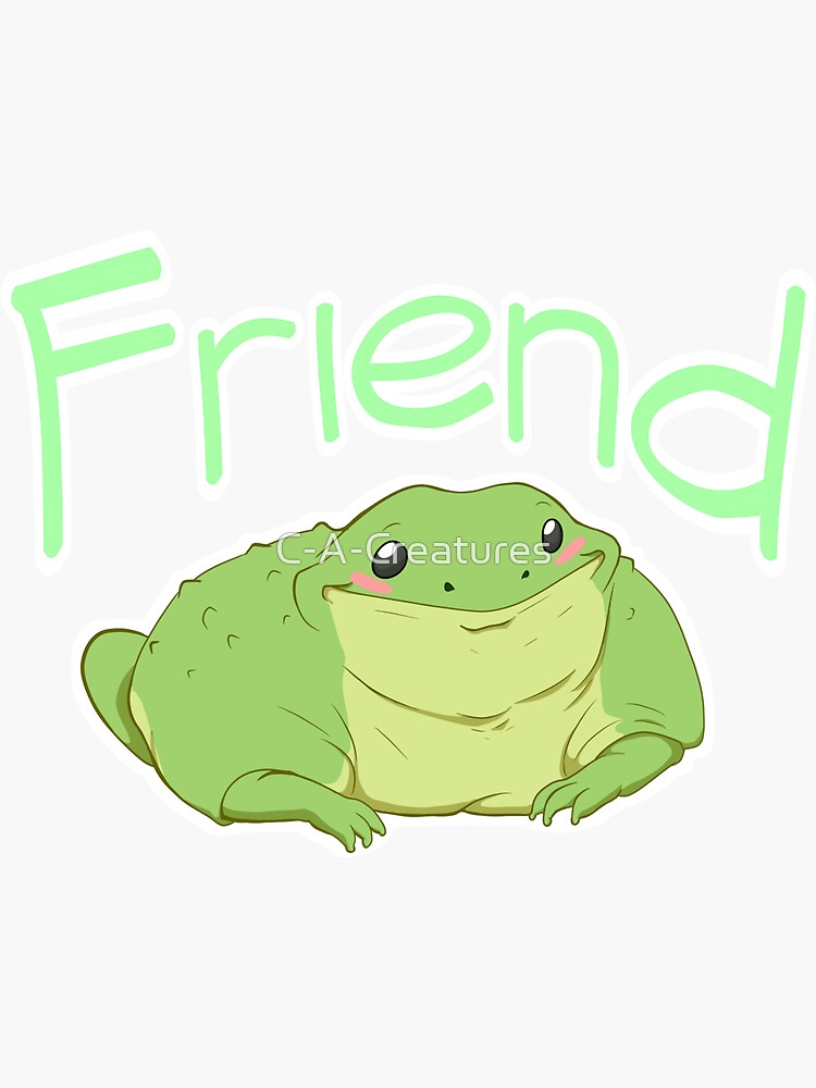 "Garbanzo the Fat Frog" Sticker for Sale by C-A-Creatures | Redbubble