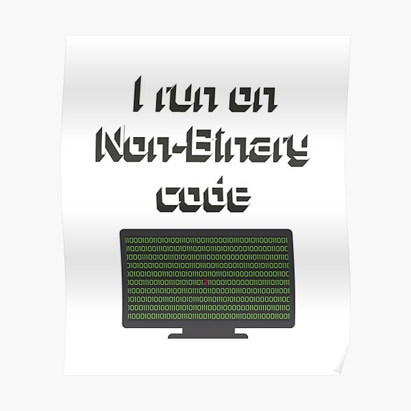  Non Binary Code Poster By Cynthiabudin Redbubble