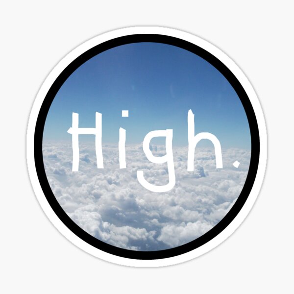 "HIGH Logo" Sticker by GanjaStickas | Redbubble