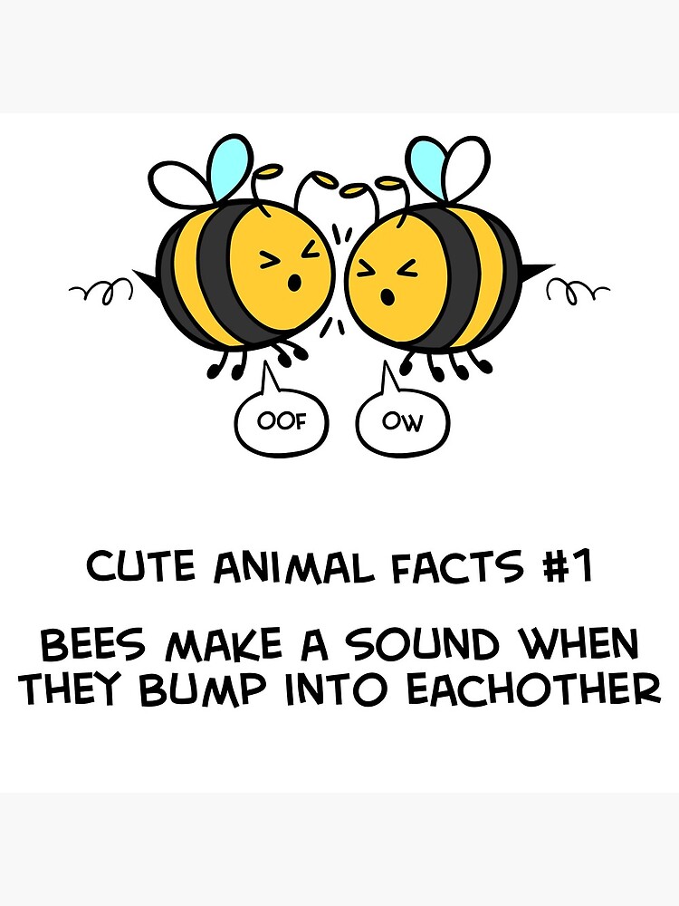 "Cute Animal Facts #4 - Polite Bees" Photographic Print by ...