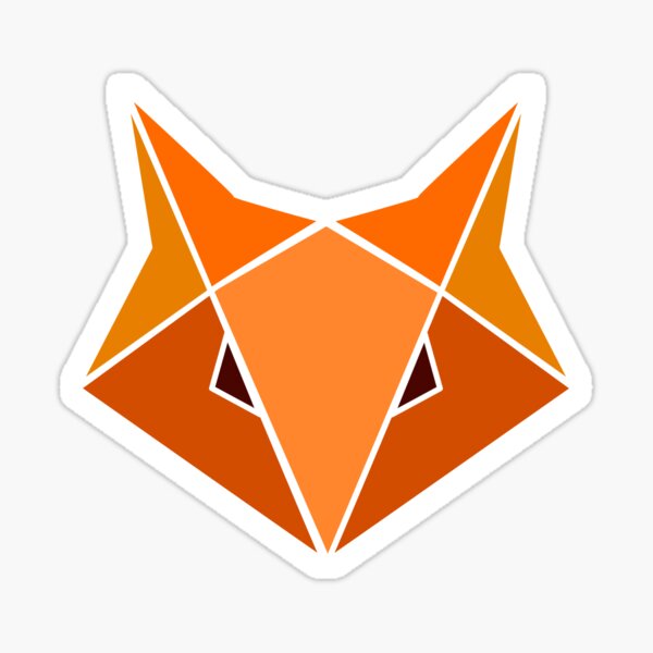 "Geodesic Fox" Sticker for Sale by neon-light | Redbubble