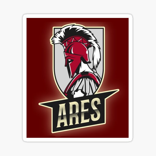 "Neon Red Ares Ancient Greek God" Sticker for Sale by VaniniLuxury ...