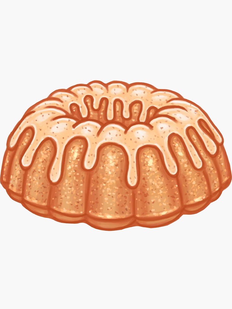 "Classic Vanilla Bundt Cake" Sticker by MidaDesigns | Redbubble