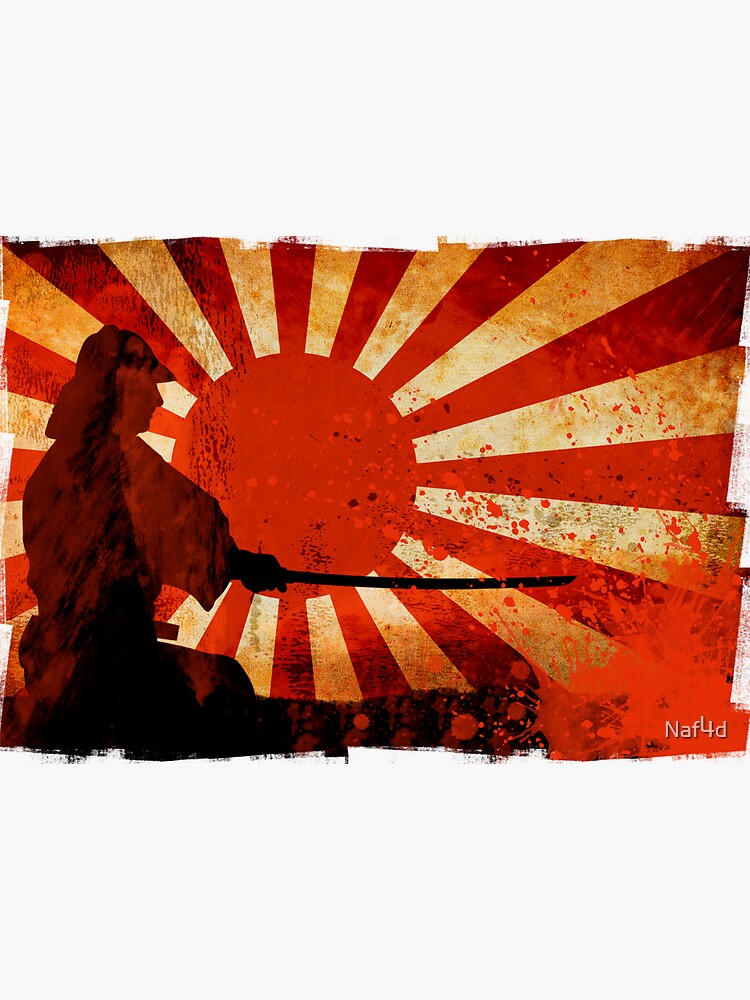 "Samurai Sun" Sticker by Naf4d | Redbubble