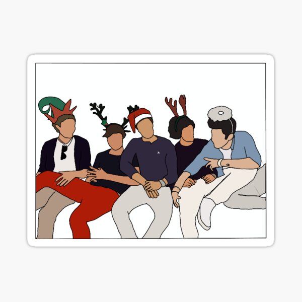 "One Direction Christmas " Sticker by idrawssometimes | Redbubble