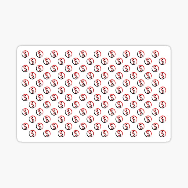 "San Diego State SDSU Colors Red and Black Ying and Yang" Sticker for ...