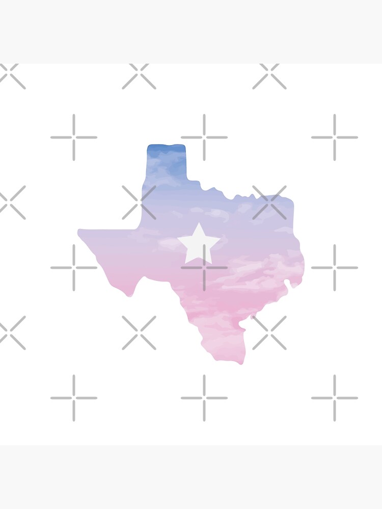 "Texas map lone star pink gradient blue pink abstract art" Poster by ...