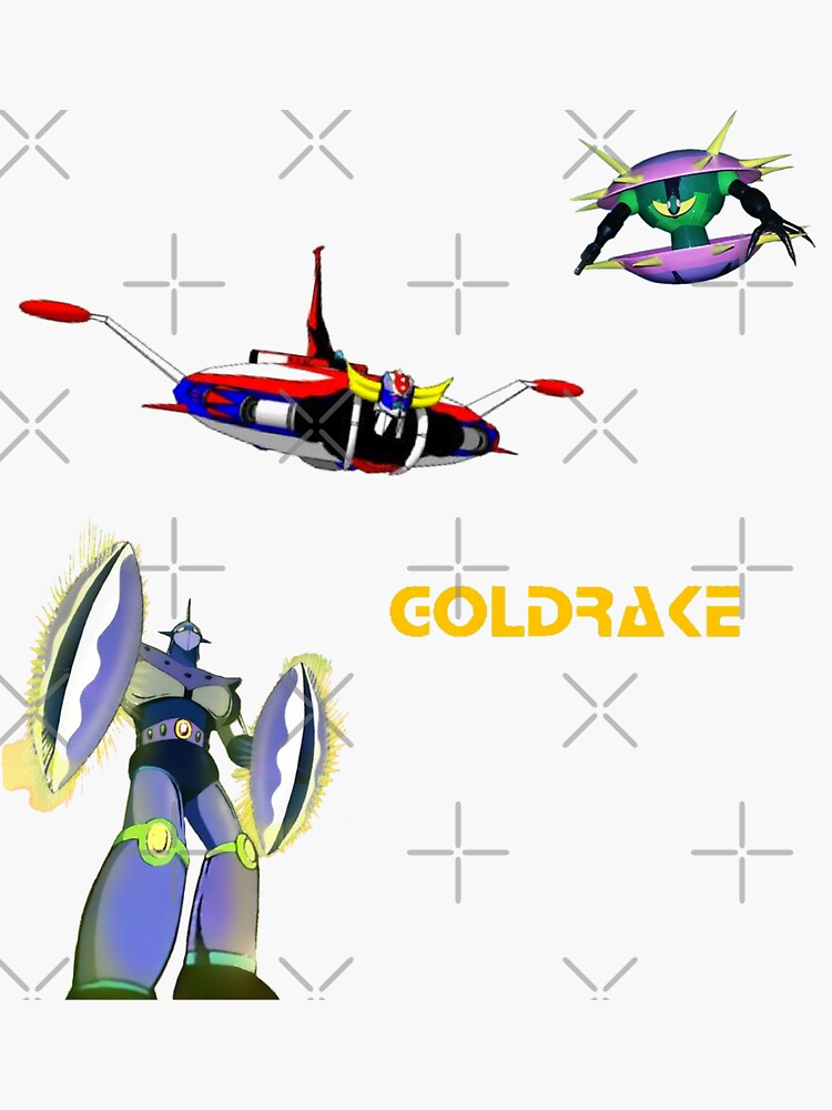 "Golgoths & Goldrake" Sticker for Sale by Ommik | Redbubble