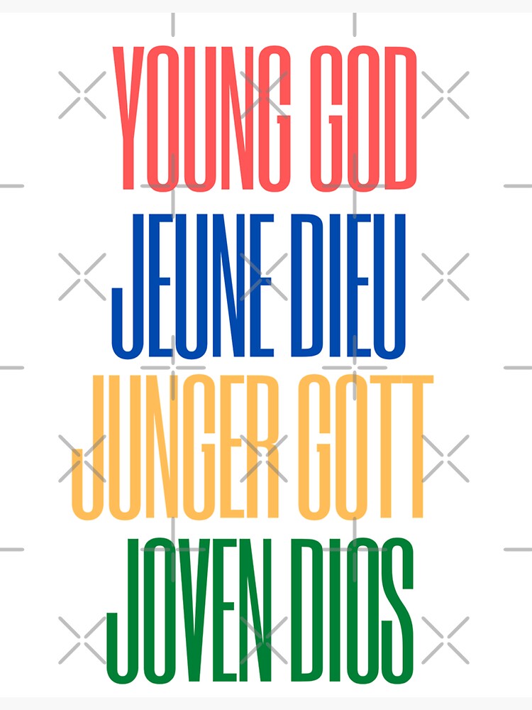 "Young god" Sticker by AndreasBlaz | Redbubble