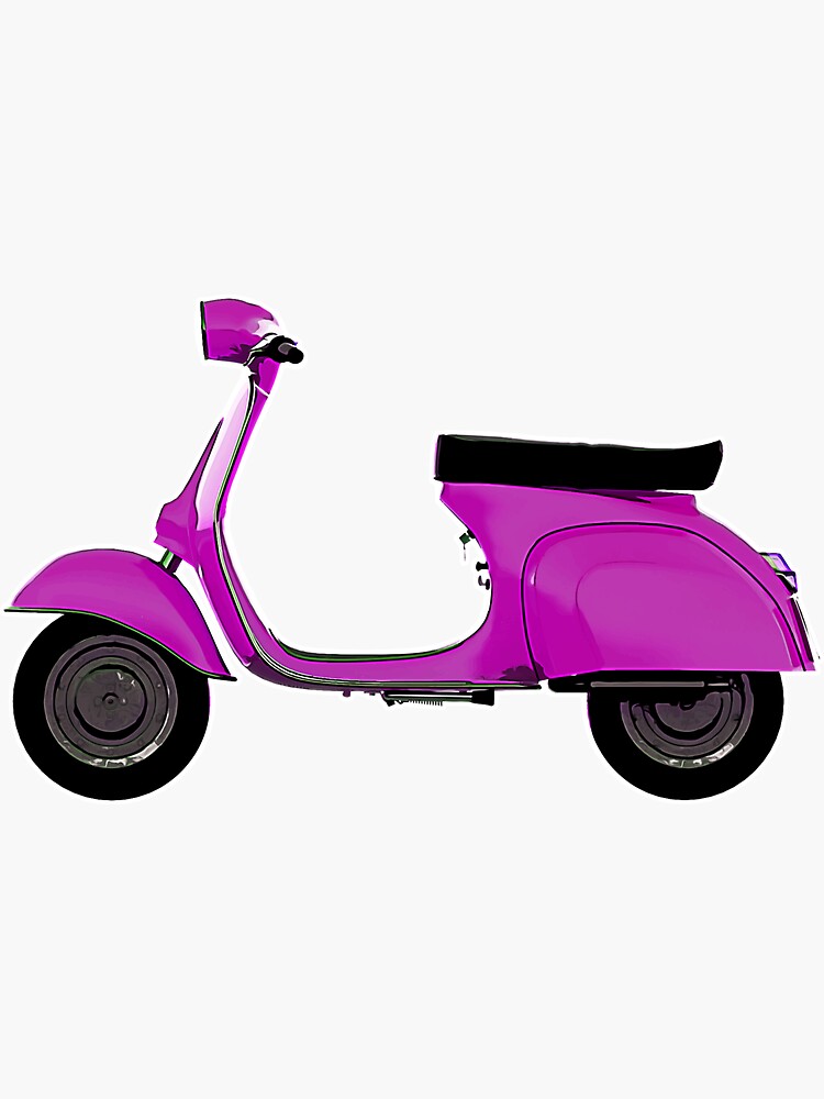 "Pink Vespa Scooter Vintage Motorcycle" Sticker for Sale by ...