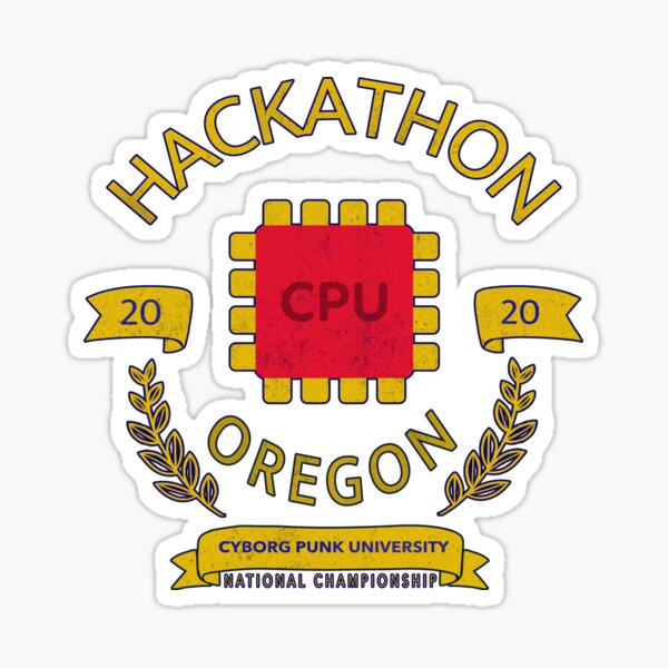 "Hackathon Oregon Championship - Gold 2020" Sticker for Sale by Coder-T ...