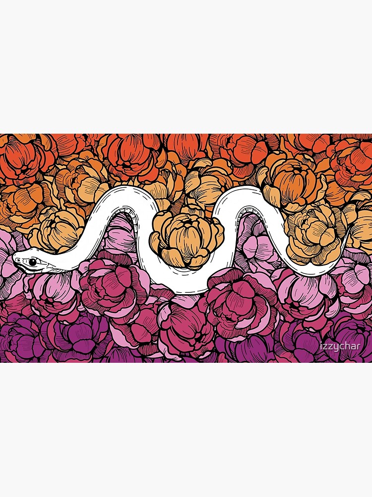 "Floral Snake Lesbian Pride Colors" Photographic Print for Sale by ...