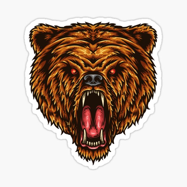 "Bear - Design" Sticker by theworld2021 | Redbubble