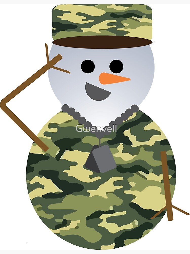"snowman military" Poster for Sale by Gwenvell | Redbubble