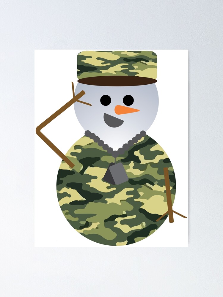 "snowman military" Poster for Sale by Gwenvell | Redbubble
