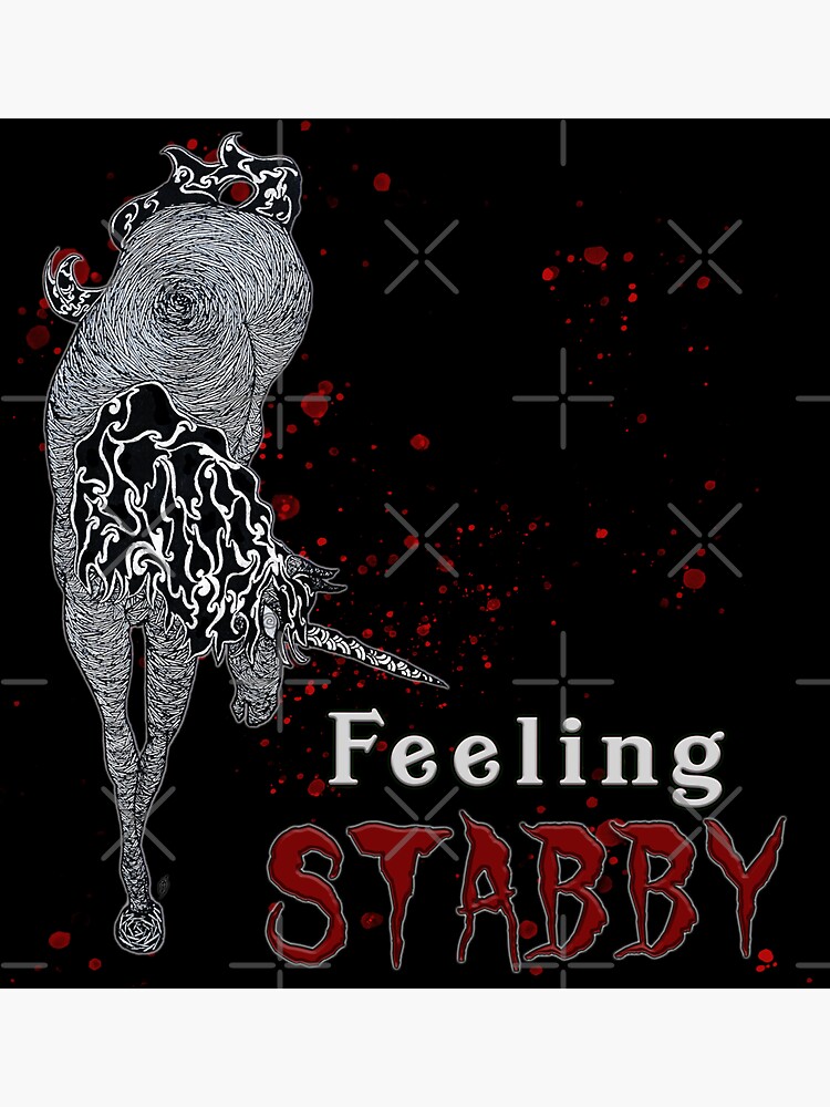 "Feeling Stabby | Stabby Unicorn | Goth Horror Dark Humor TM11" Sticker ...