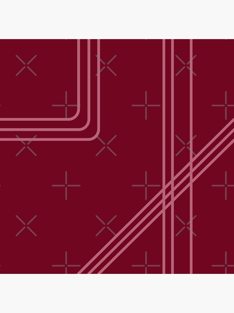 "Burgundy Lines" Sticker for Sale by duckworthm | Redbubble