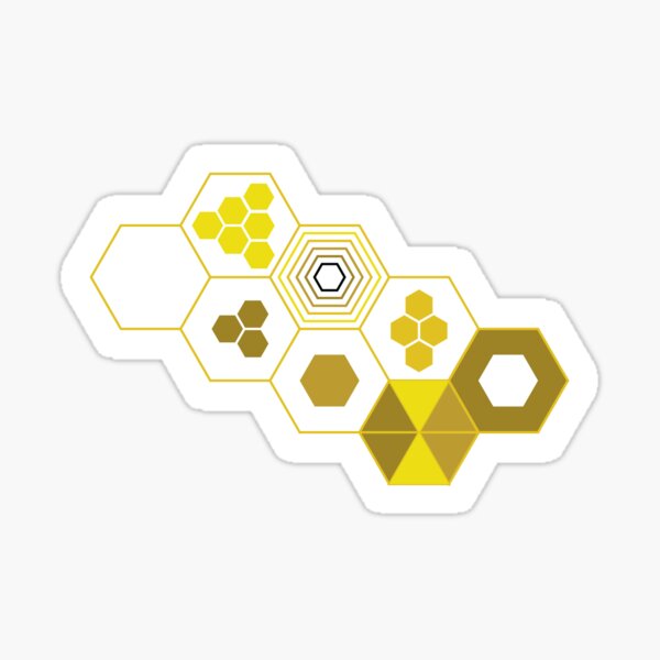 "Hexagonal Hexagons Geometric Pattern – Yellow" Sticker for Sale by ...