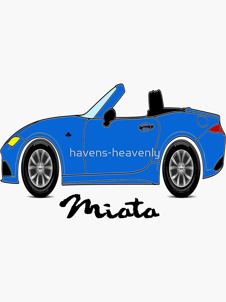 "Winning Blue NC Miata Side View" Sticker for Sale by havens-heavenly ...