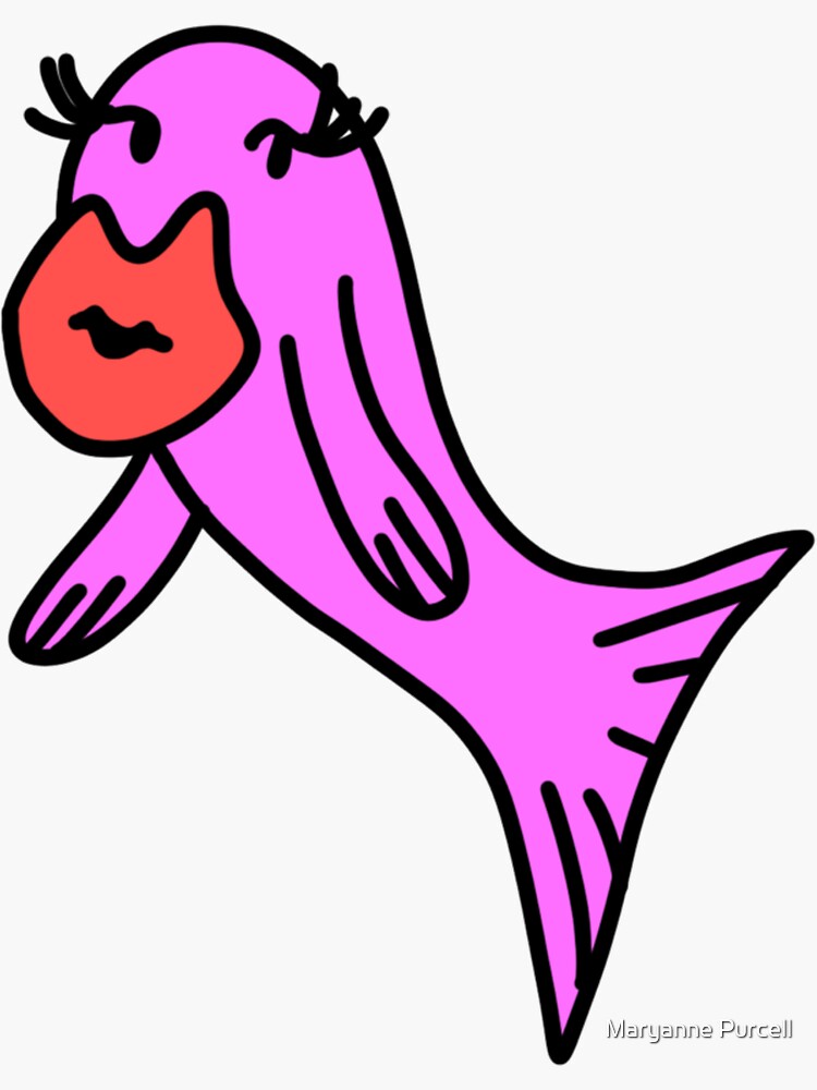 "kiss kiss fish" Sticker for Sale by MPurcellArt | Redbubble