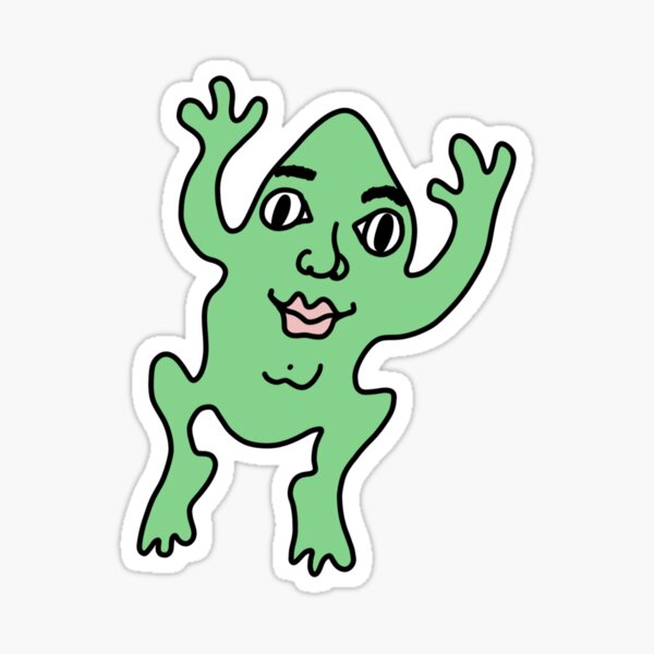 "froggy face" Sticker for Sale by MPurcellArt | Redbubble