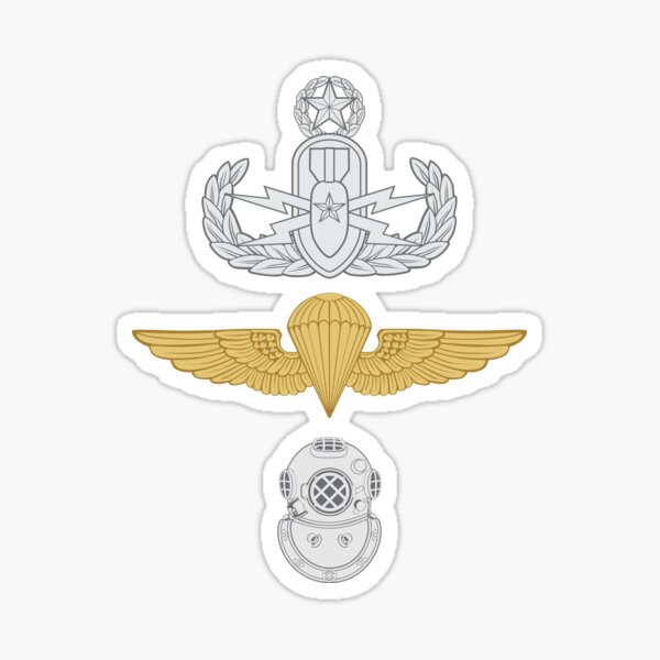 "EOD Master Parachutist Diver" Sticker for Sale by jcmeyer | Redbubble