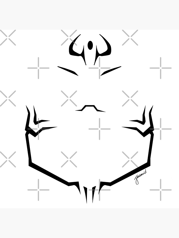 "Sukuna Outline" Sticker for Sale by Junaidah | Redbubble