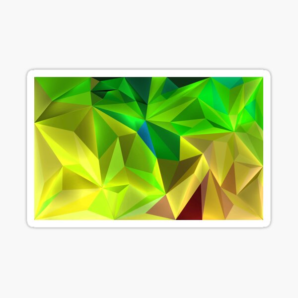 "Digital Polygon Terrain Render" Sticker by Dator-Abstracts | Redbubble