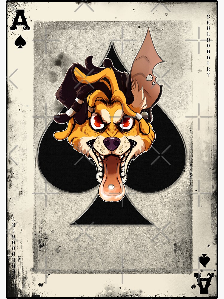 "Wild Boi Ace of Spades" Sticker by SKULDOGGERY | Redbubble
