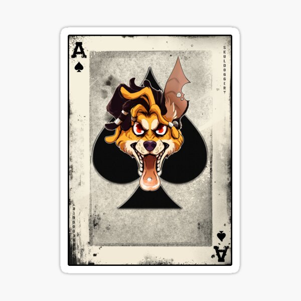 "Wild Boi Ace of Spades" Sticker by SKULDOGGERY | Redbubble