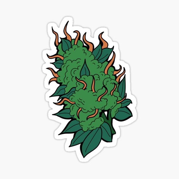 "Cannabis bud " Sticker for Sale by mcnamara1121 | Redbubble