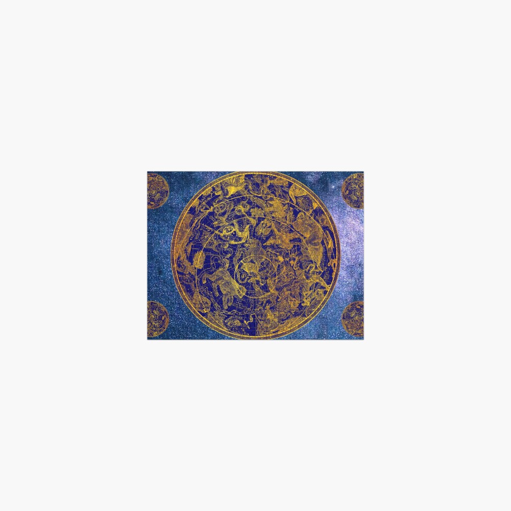 "Jigsaw Puzzle Astrology Zodiac Signs Galaxy Star Chart Map with ...