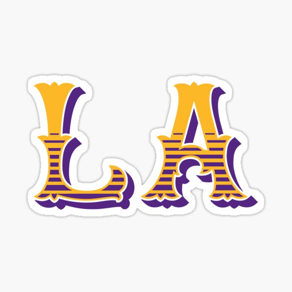 "LA" Sticker by TRNCreative | Redbubble