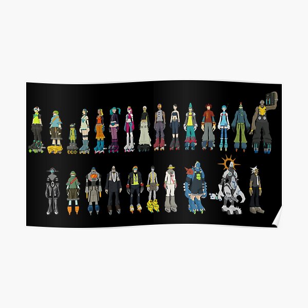 "Jet Set Radio Future (JSRF) Full Character Lineup " Poster for Sale by ...