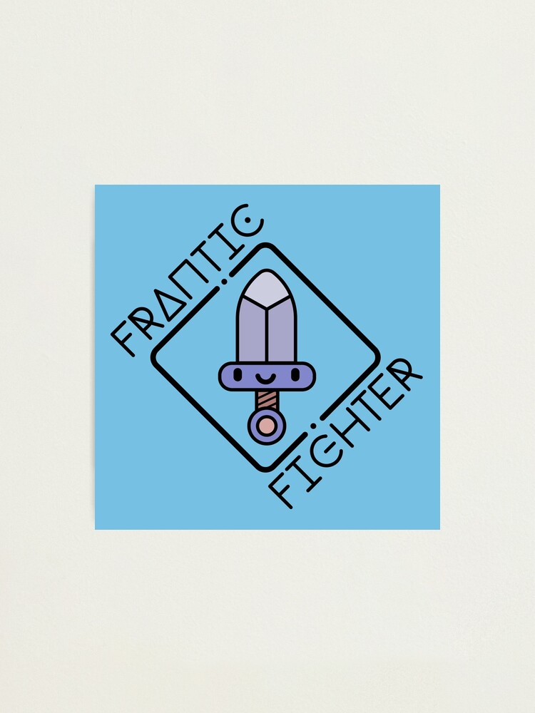 Lámina fotográfica «Frantic Fighter Cute Chibi Sword Logo» de ...