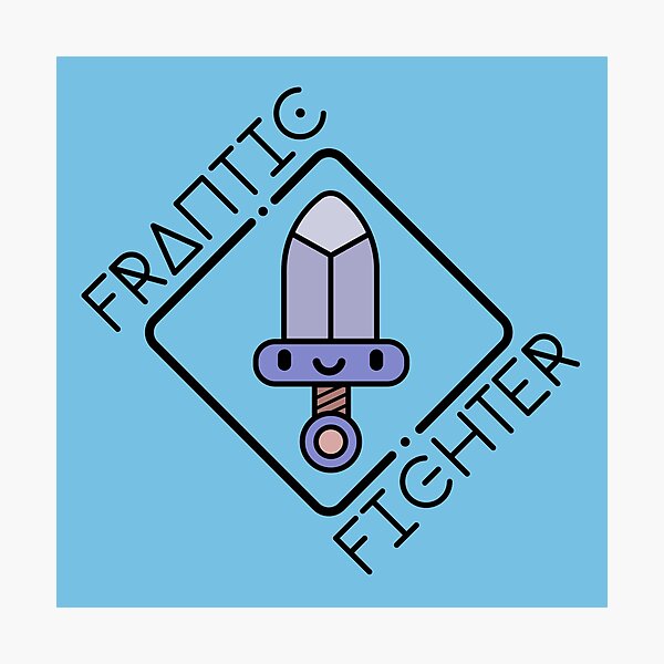 Lámina fotográfica «Frantic Fighter Cute Chibi Sword Logo» de ...