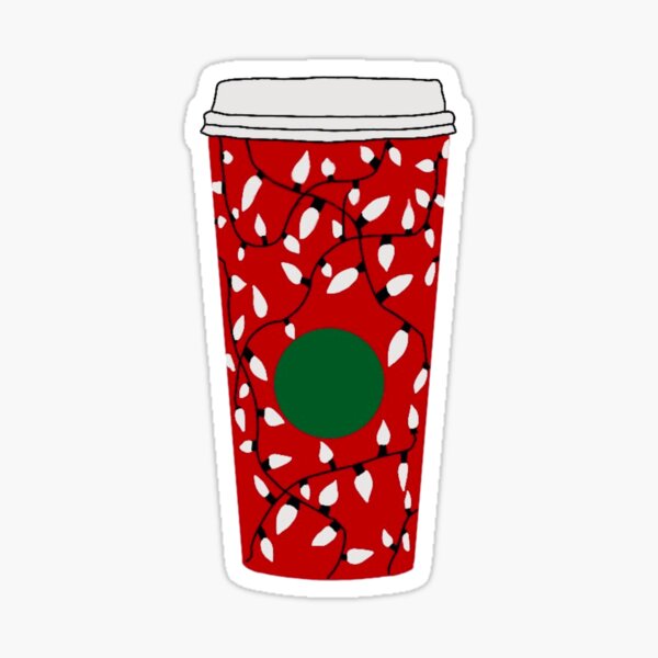 "Starbucks Holiday Cup" Sticker for Sale by Sticks4Society | Redbubble