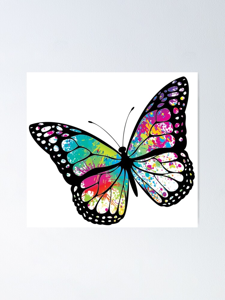"Paint Splatter Butterfly" Poster for Sale by AllisonDawn15 | Redbubble