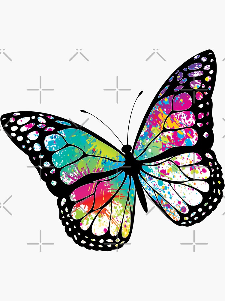 "Paint Splatter Butterfly" Sticker by AllisonDawn15 | Redbubble