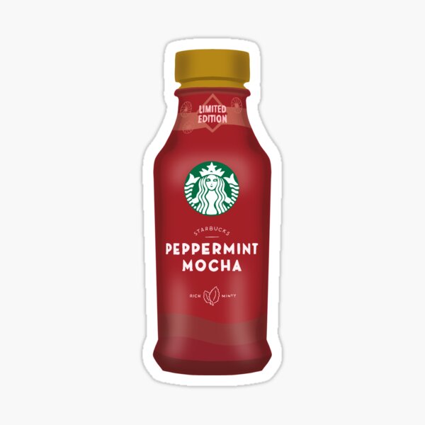 "Festive Peppermint Mocha Iced Latte " Sticker for Sale by Jay-cm ...