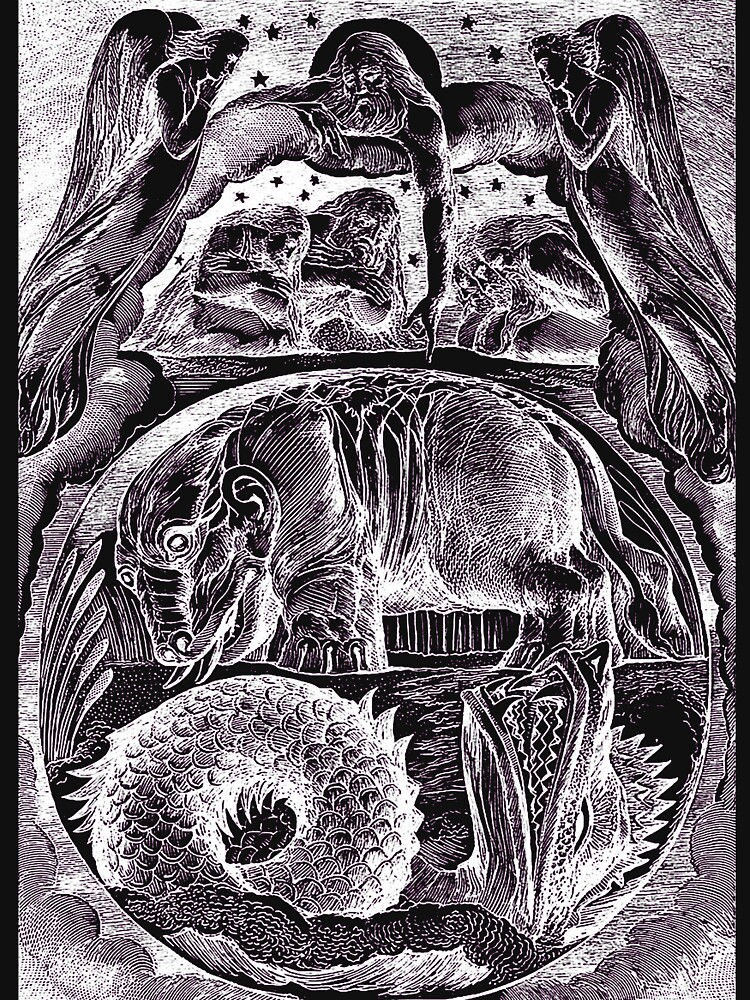 "William Blake Leviathan (Inverted Version) " Classic T-Shirt for Sale ...