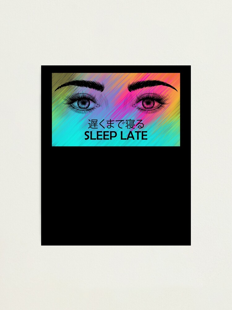 "Sleep Late Japanese Aesthetic Vaporwave" Photographic Print for Sale ...