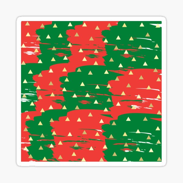 "Cute Red & Green Paint with Triangles" Sticker for Sale by LiveAndGlow ...