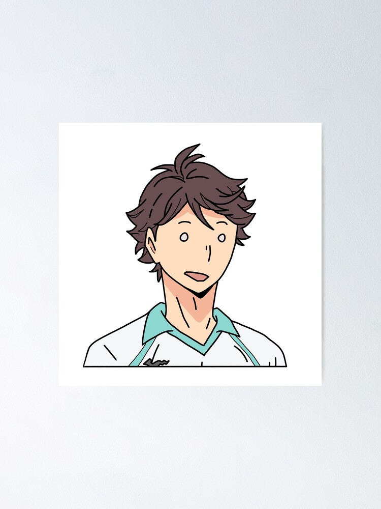 "Surprised Oikawa Sticker (Color) | Haikyuu!!" Poster for Sale by ...
