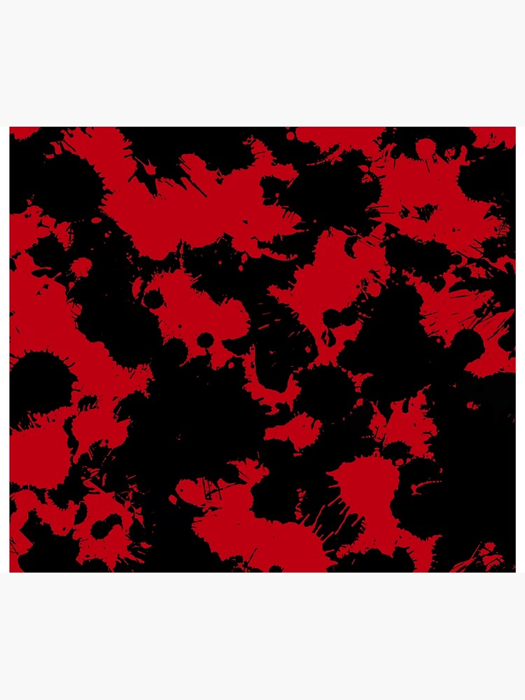 "Red and Black Paint Splatter" Throw Blanket by BigTexFunk | Redbubble