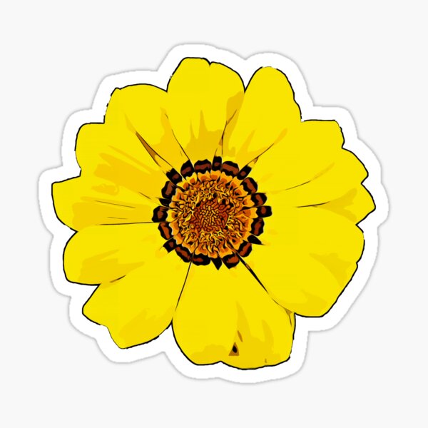 "Sunspot Yellow Flower Cartoon" Sticker for Sale by r383x4 | Redbubble