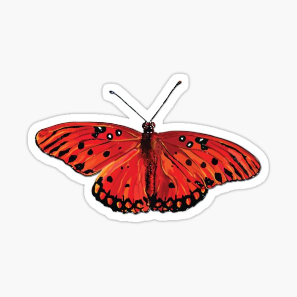 Red Butterfly Stickers | Redbubble