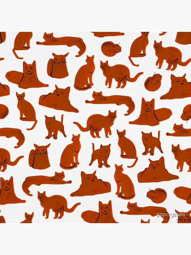 "Grumpy Cats - Rust Design" Sticker for Sale by popcrystals | Redbubble