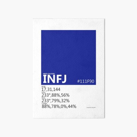 "INFJ Colour Swatch" Art Board Print by MarseilleTM | Redbubble